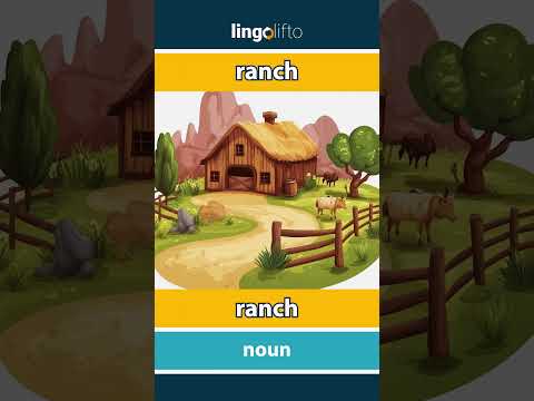 🇬🇧🇸🇪 ranch - ranch : vocabulary builder : learn English : låt oss lära oss engelska