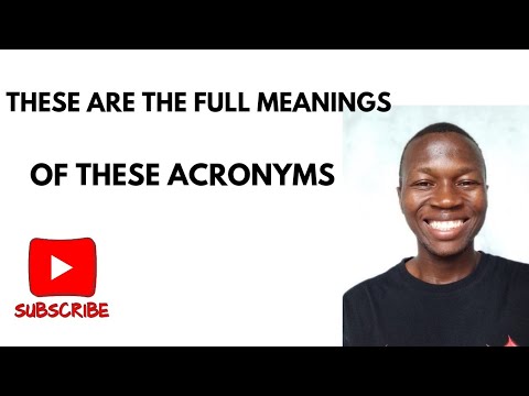 The full meanings of these common abbreviations