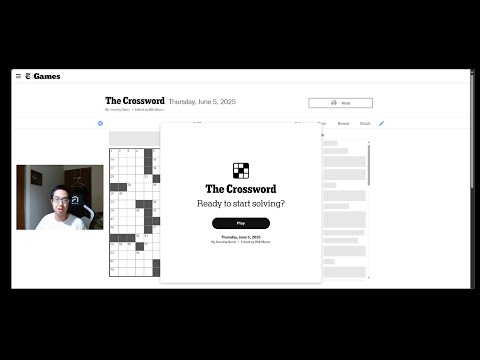 NYT Thursday Crossword - June 5, 2025 (Excellent Debut by Timothy Gaetz!)