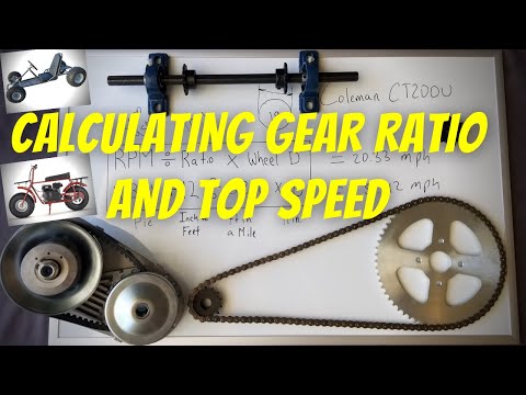 HOW TO CALCULATE GEAR RATIO and TOP SPEED on MINI BIKE or GO KART