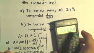 Use the compound interest formulas A = P (1+ r/n)^nt and A =Pe^rt ...