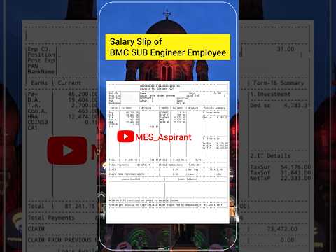 BMC SUB Engineer 🛑#bmc #salary#Slip#civilengineering#mumbai#motivation#