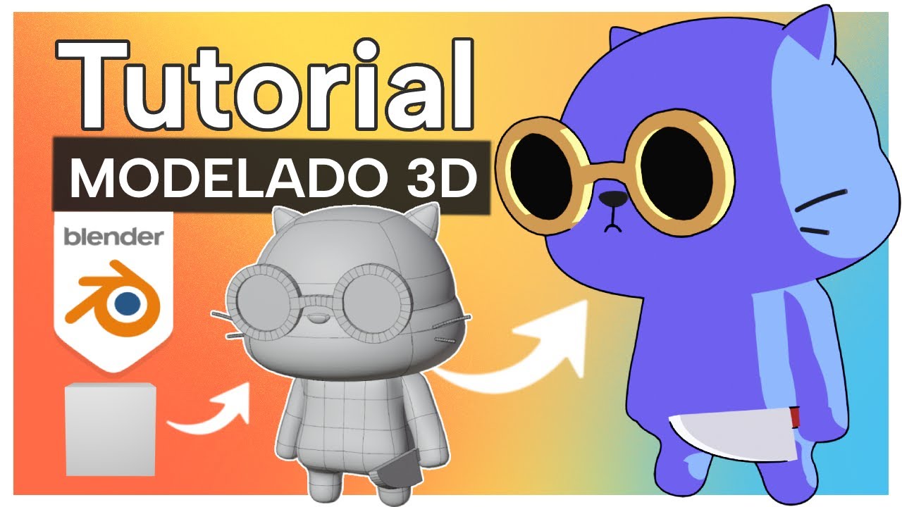 How to Make a 3D Character for Beginners in Blender! Anime Modeling Tutorial in Spanish