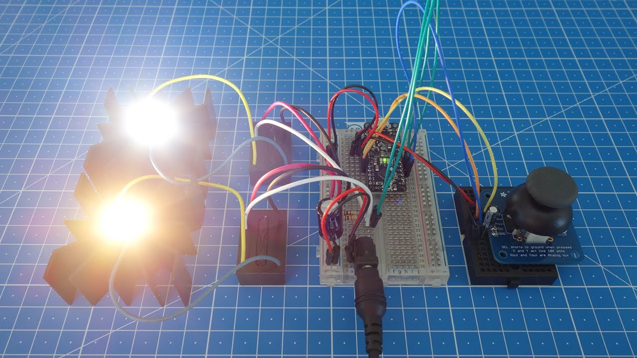 Physical computing LED lighting tutorial - COB LED with joystick colour temperature control