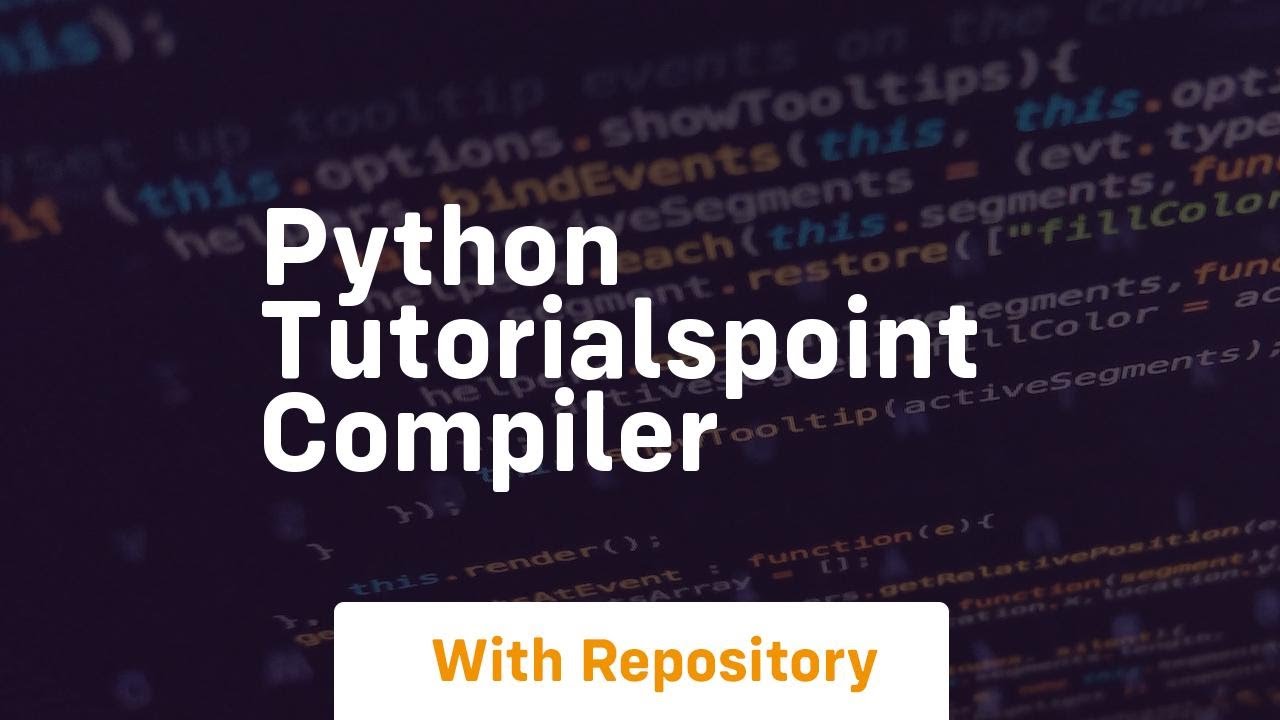 python tutorialspoint compiler