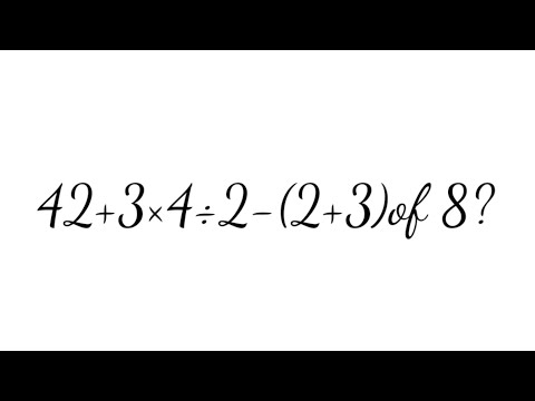 42+3×4÷2-(2+3)of 8? || Basic Bodmas rule || Mathematics Signs|| Easy People Math