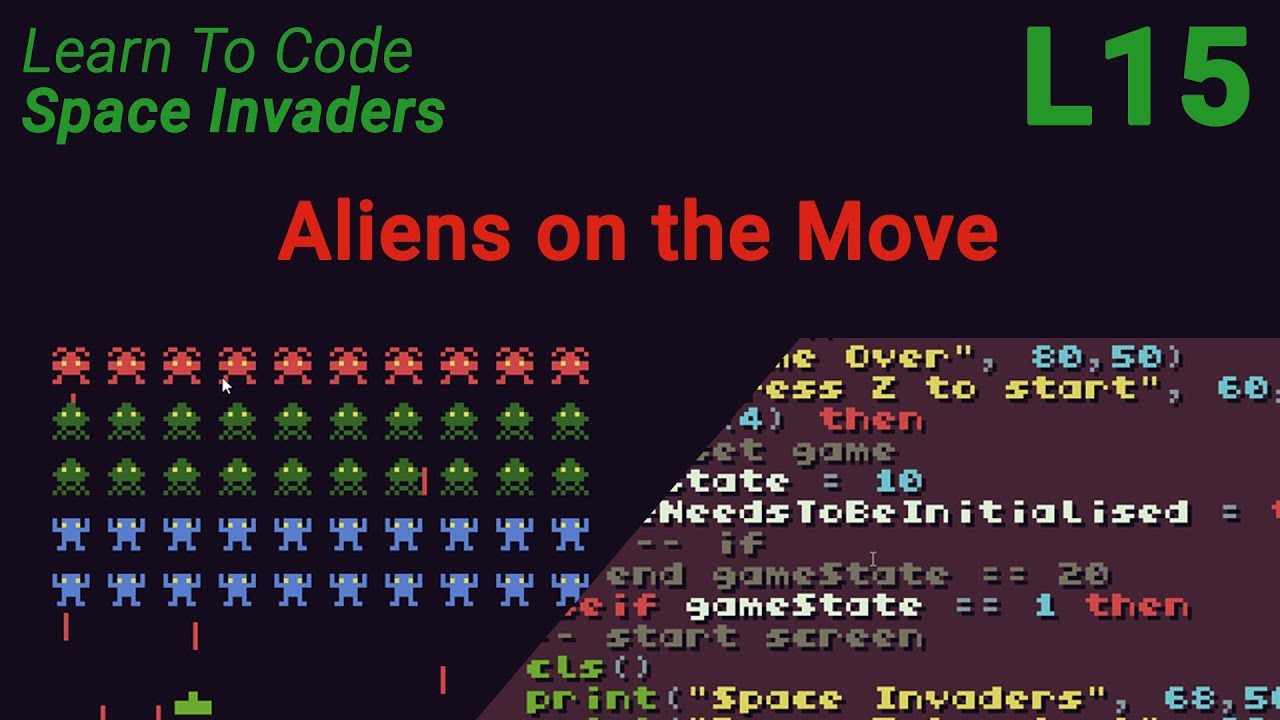 Space Invaders Lesson 15 - Aliens on the Move