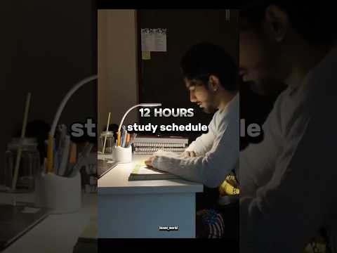 12 hours STUDY schedule π π― % work #study #motivation #tips #viral #shorts