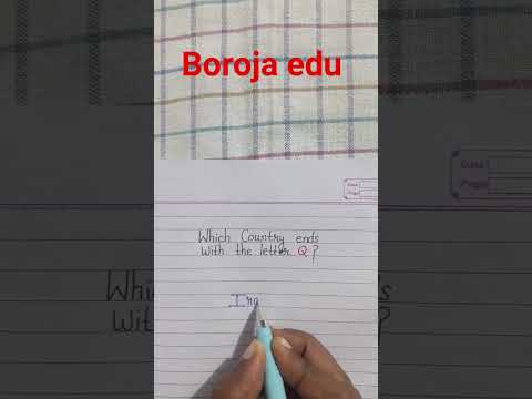 Which Country ends with the letter Q #shorts #borojaedu #geography
