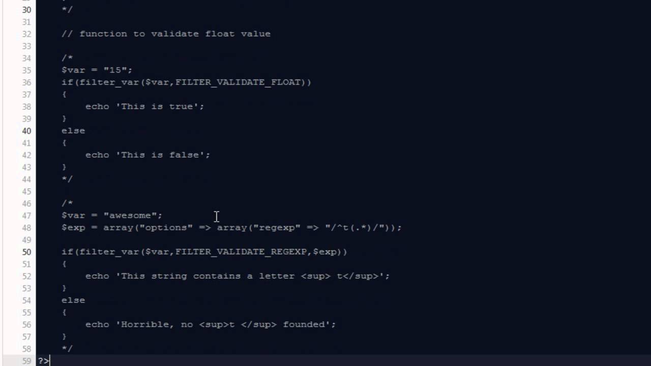 Validating and Sanitizing Data Using Php Filters