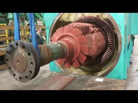 Rotor Removal on Large Industrial Generator