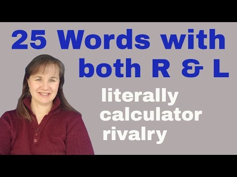 Difficult to Pronounce English Words: R & L
