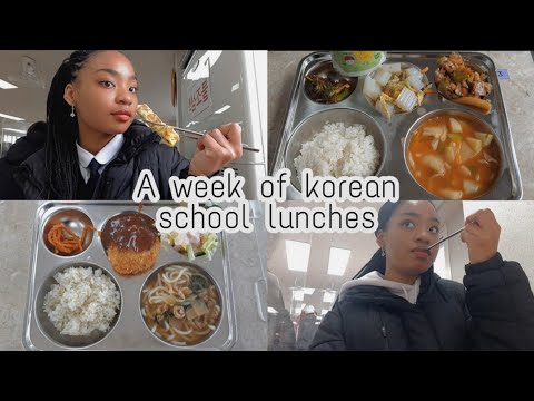 What I eat in a week as a Korean high school student || A week of Korean school lunches