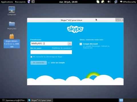 Kali Linux installer Skype / Debian 7