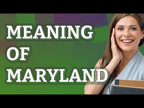 Maryland | meaning of Maryland