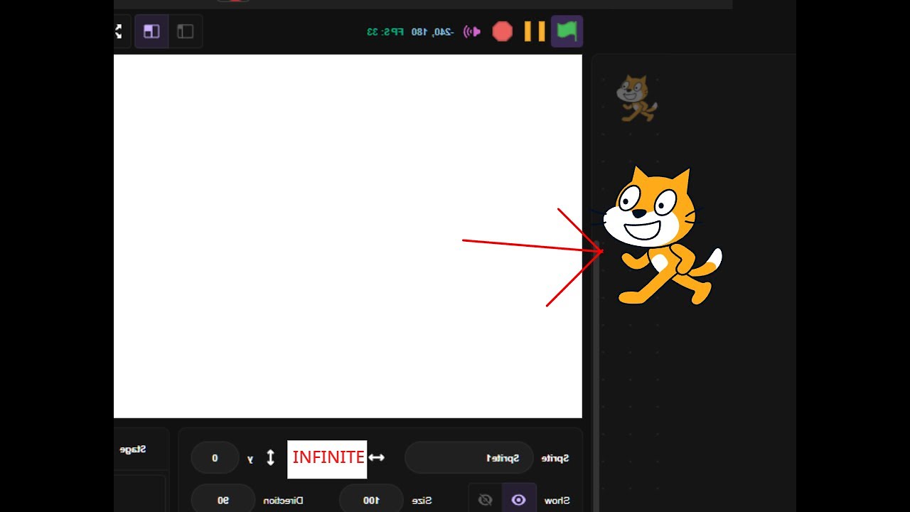 my secret to making scratch sprites move infinity off screen