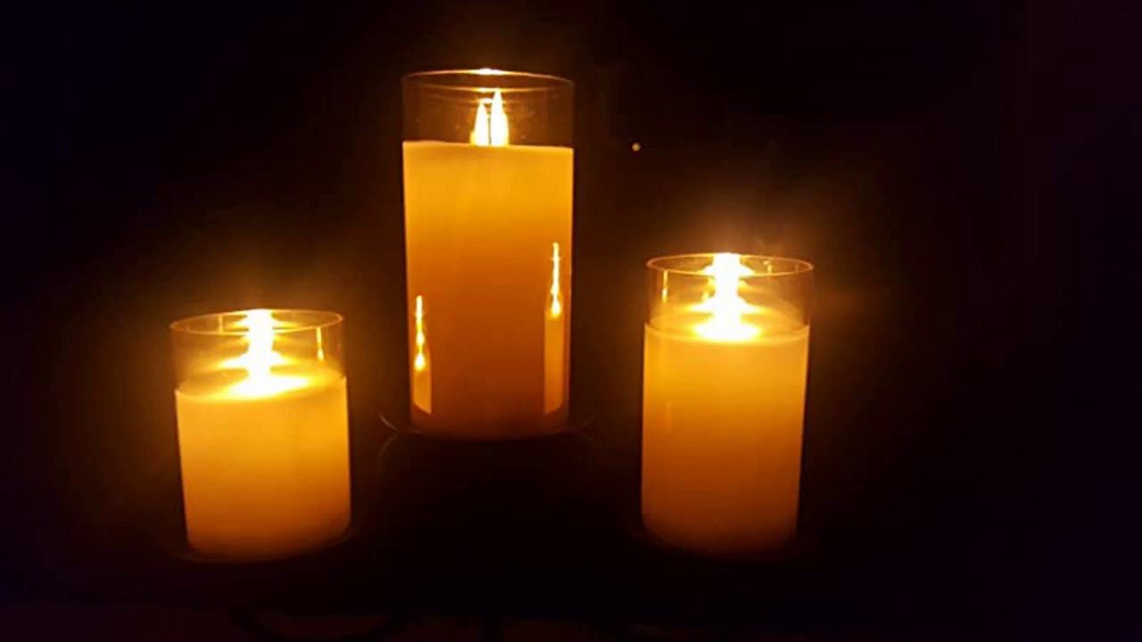 Gray Glass Battery Operated Flameless Led Candles with 6H Timer, Warm White review