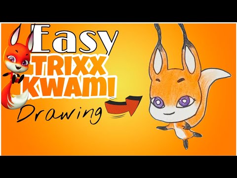 Trixx drawing easy | Fox kwami drawing | Miraculous ladybug #shorts #youtubeshorts
