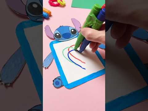 Fun Stitch Craft 🌟DIY Drawing Board for Kids 🎨 #kidssong #draw
