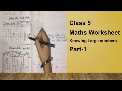 Class 5 Maths Worksheet | Maths Worksheet for class 5 | Large numbers class 5