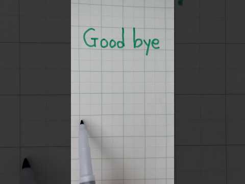 How to write Good bye in Korean(잘가요) #handwritingkorean #hangul #studykorean