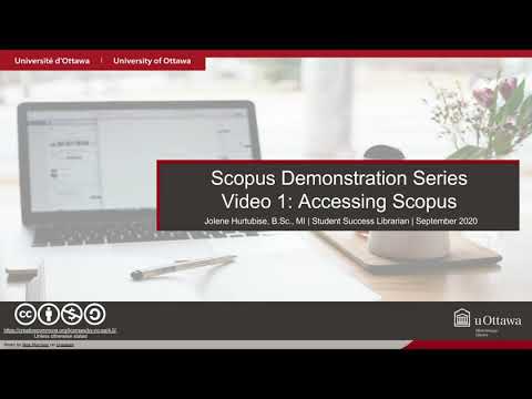 Video 1: Accessing Scopus
