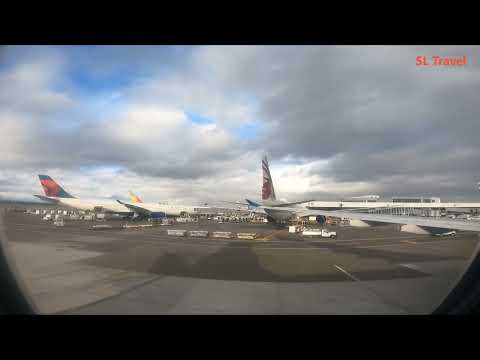 Travel Seattle Tacoma International Airport Delta Airlines taxi on the runway