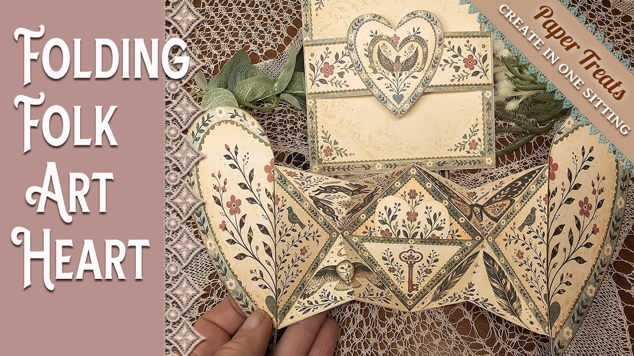 Folding Heart Card Tutorial | Junk Journal Printables Quick Make
