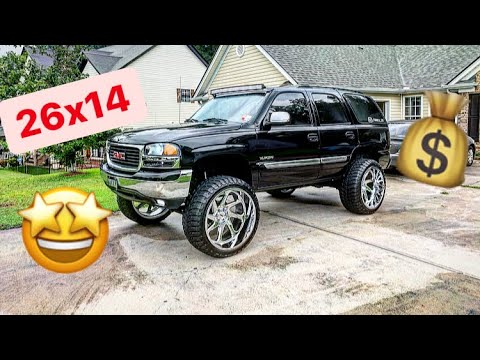 2005 GMC Yukon on 26x14 Tuff wheels! Lifted Trucks | Squatted Trucks | Rough Country Lift | Vlog