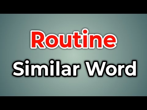 Routine Similar Word || Synonyms of Routine | Words Tube