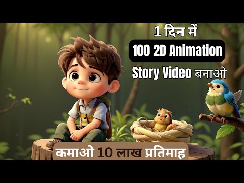 How to Create 2D Animated Videos Using AI for FREE | एक दिन में 100 animation story video banao free