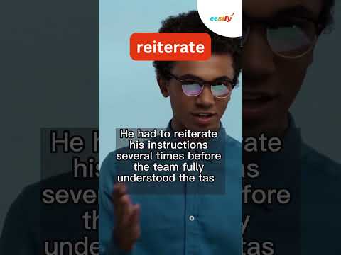 Reiterate #awordaday #vocabulary #eesify #reiterate