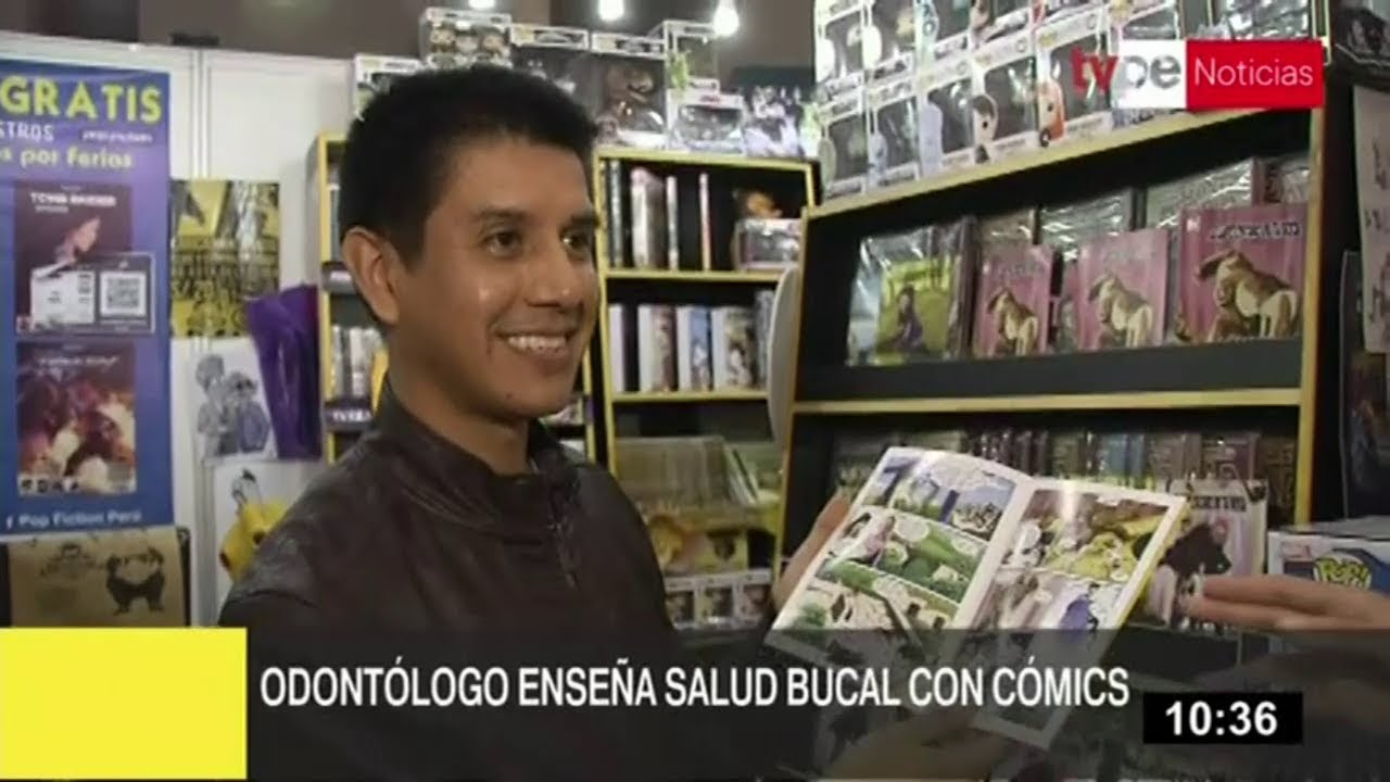 Odontólogo enseña salud bucal con cómics