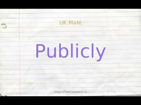 How to pronounce publicly
