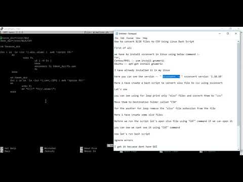 How to Convert XLSX file to CSV using Linux Bash Script