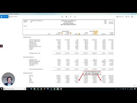 The Comparative Income and Expense Report for HOAs and Condos