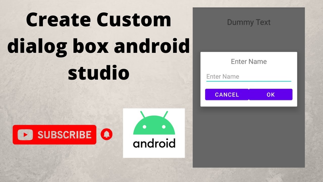 How to Create Custom Dialog in Android | Android Studio Tutorial