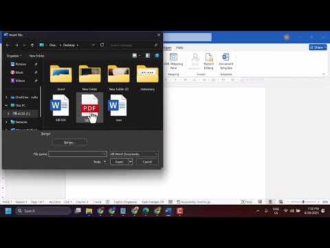 How to Add PDF to Word File