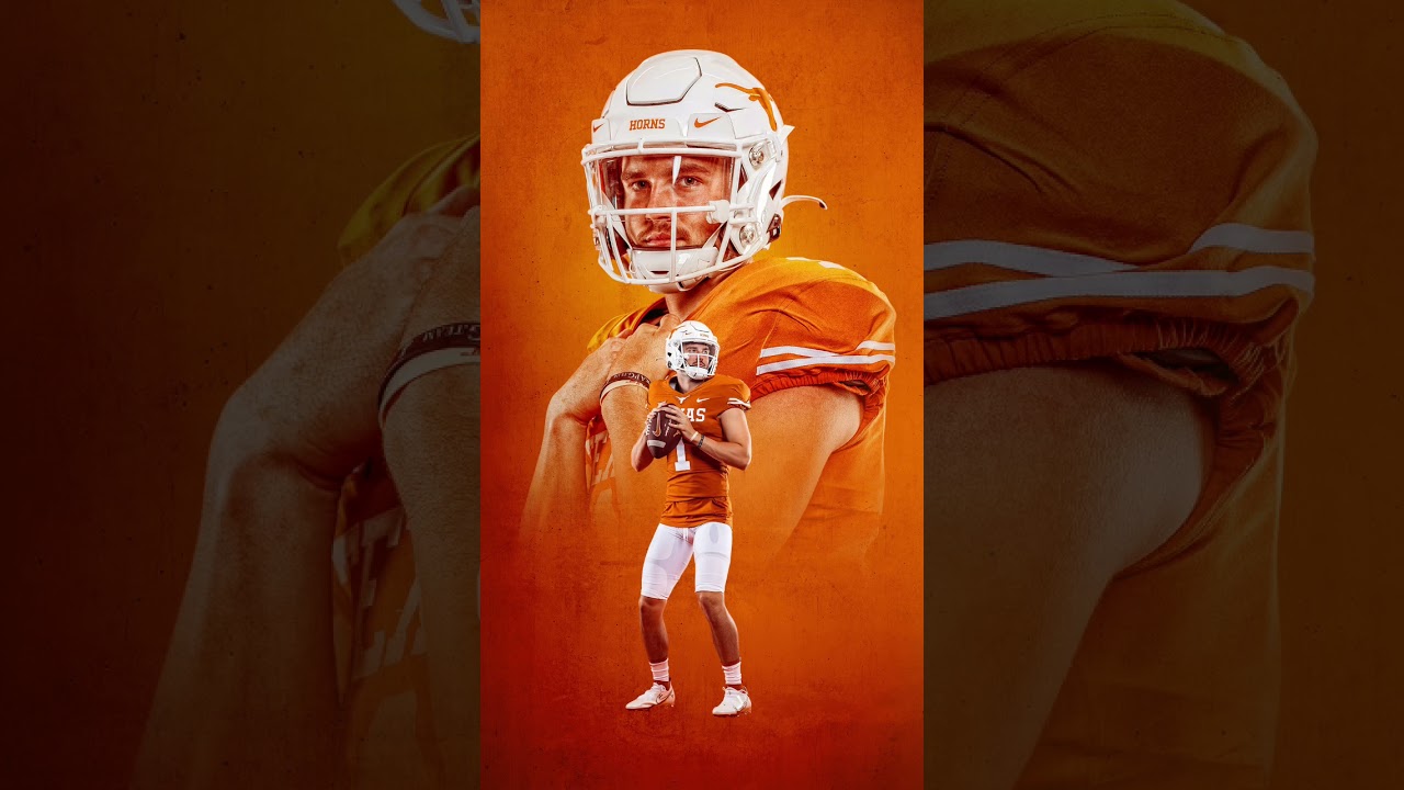 Hudson Card - Texas Longhorns QB Photoshop Process / Breakdown #tutorial #shorts
