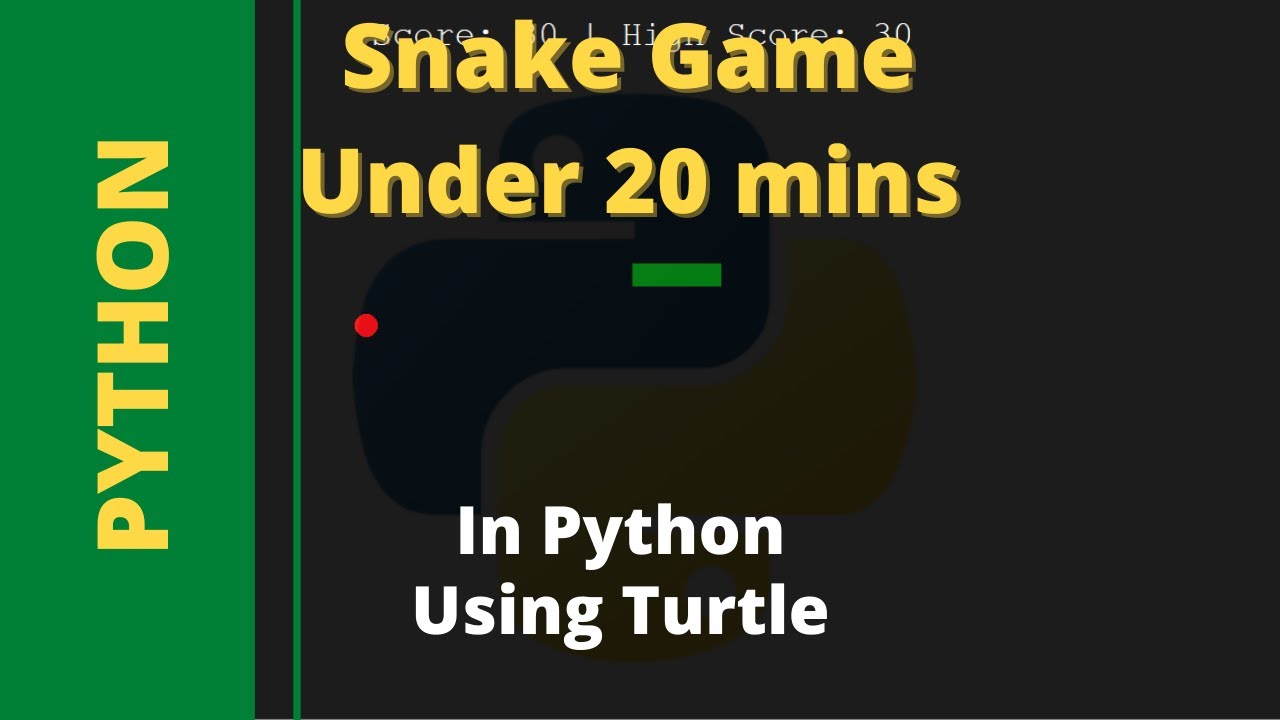 How to make a Snake Game in Python | Step by Step | using turtle