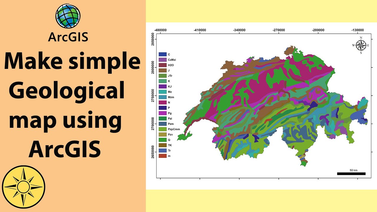 Create a geological map using ArcGIS
