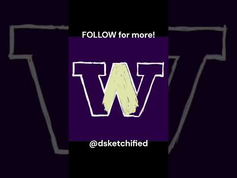University of Washington Logo | Sketch #shorts #uw #drawing