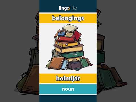 🇬🇧🇭🇺 belongings - holmiját : learn English : tanuljunk angolul : vocabulary builder