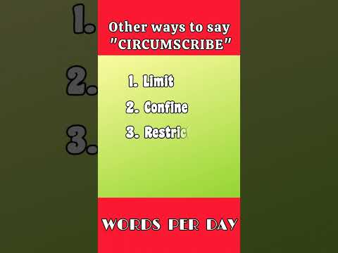 Another word for "CIRCUMSCRIBE" #englishlearners #englishlearning #youtubeshorts