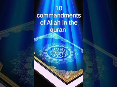 10 commandments of Allah in the Quran #islamicshorts #islamicbelief #islamicvideo