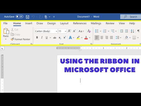 What is the Ribbon in Microsoft Word | HOW to find the Ribbon Bar and use it