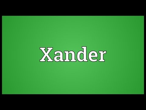 Xander Meaning