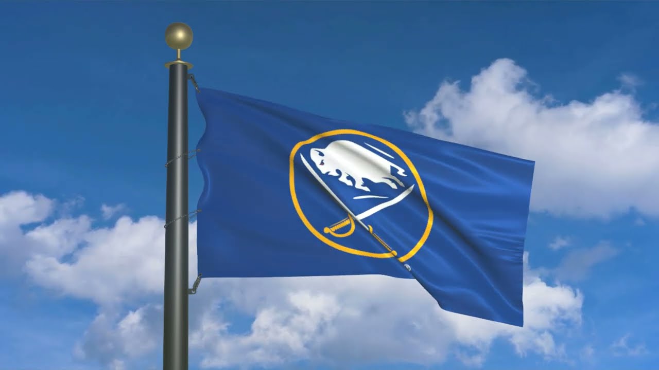 Buffalo Sabres Flag Logo Animation (moving clouds)