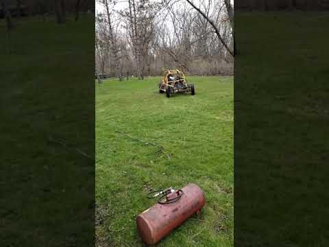 Dune buggy on trailer