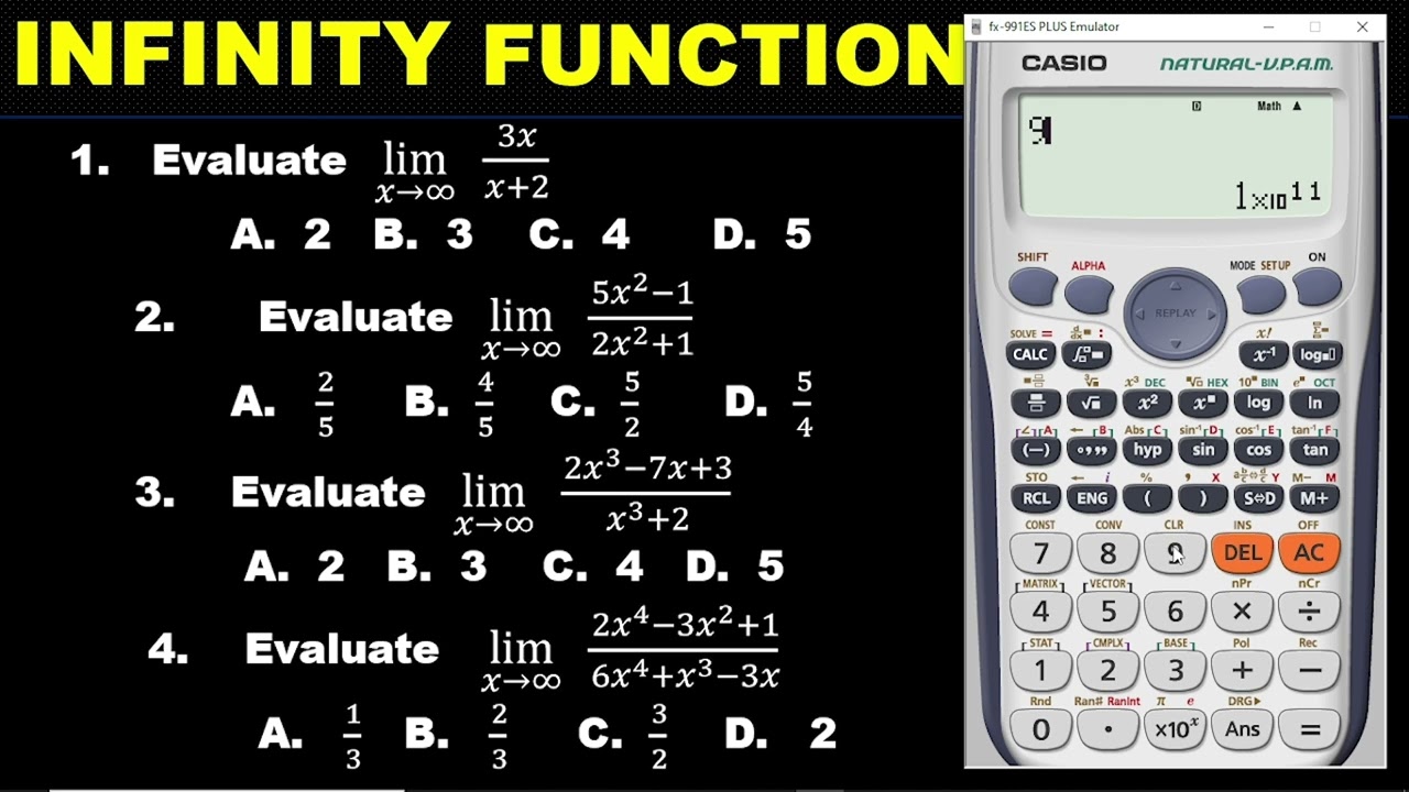 DERIVATIVE OF INFINITY FUNCTION: SIMPLE CASIO CALCULATOR TECHNIQUES